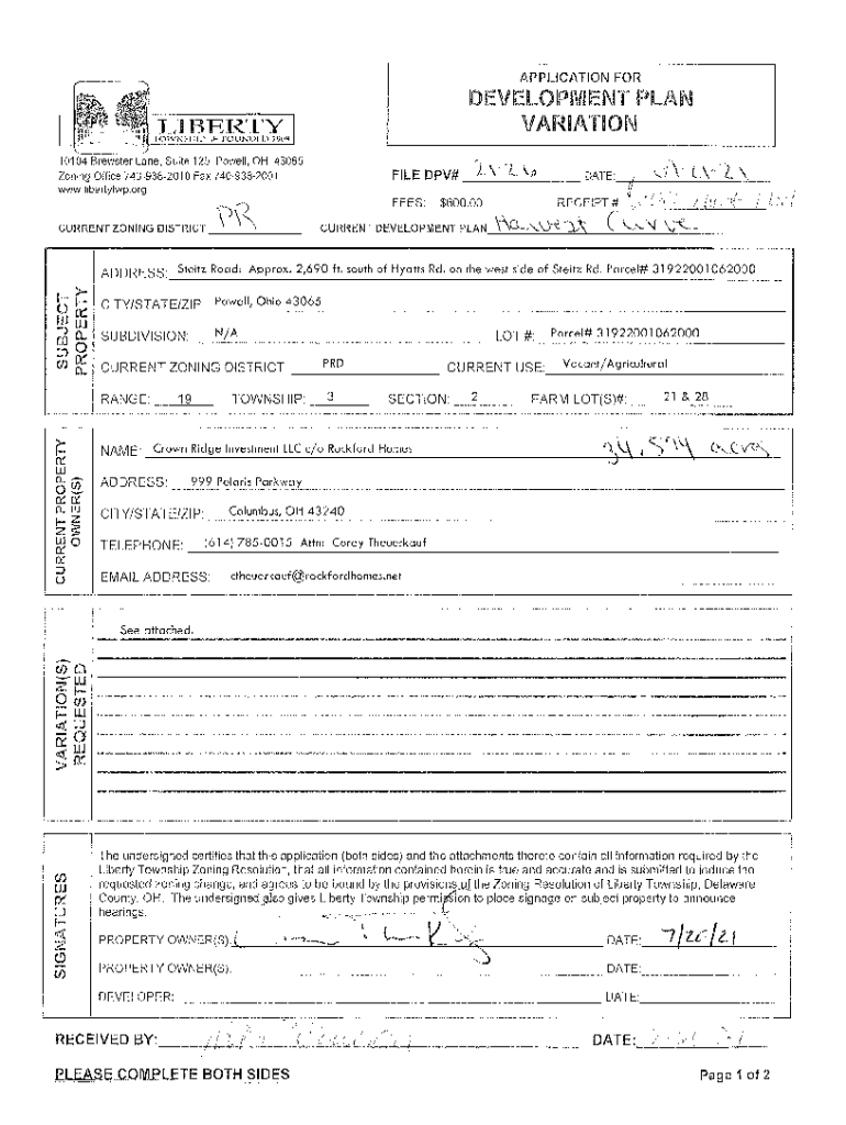 Fillable Online Liberty Township Zoning Map, Delaware County, Ohio Fax Email Print - pdfFiller