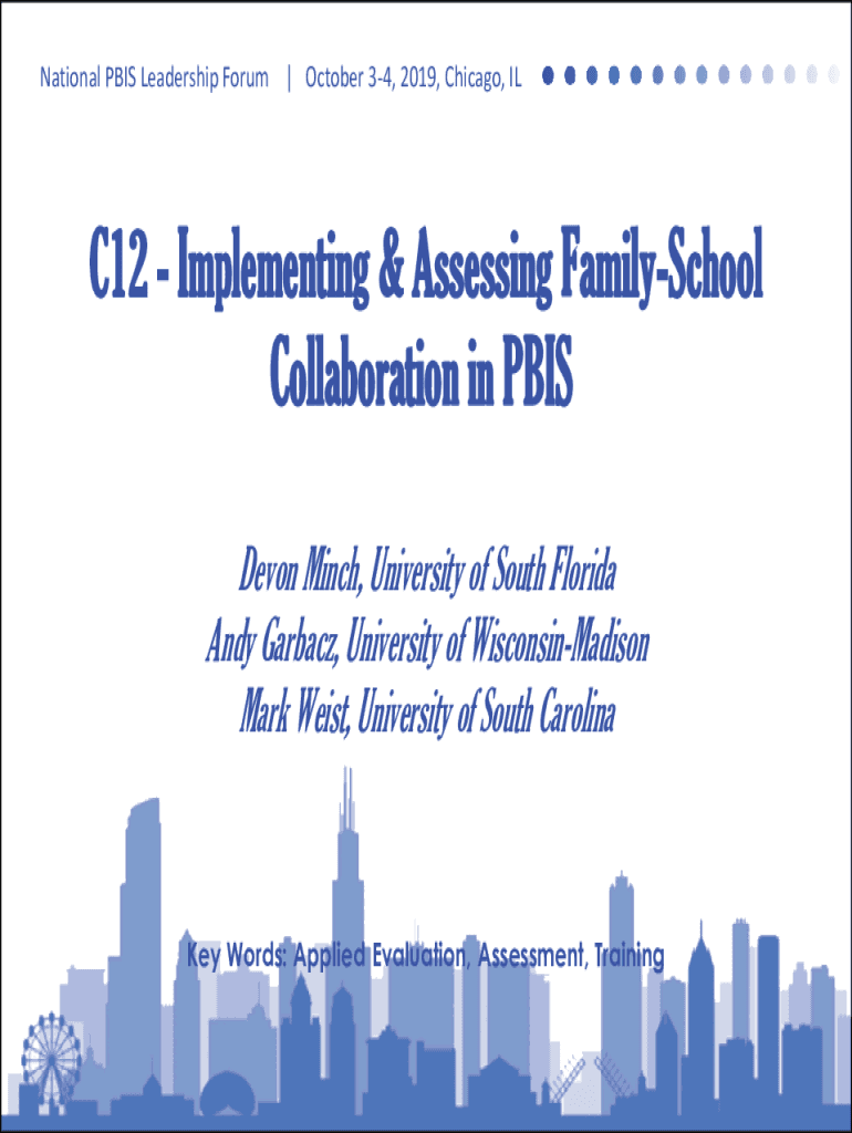 Fillable Online C12 - Implementing & Assessing Family-School ...