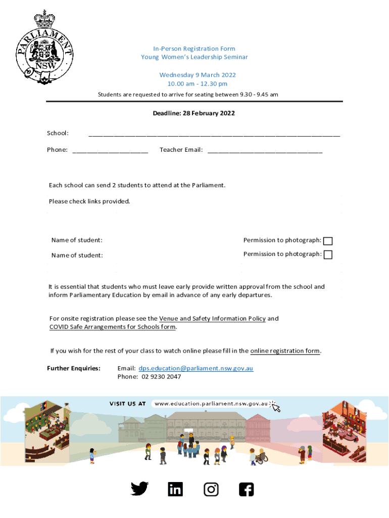 Fillable Online In-Person Registration Form Fax Email Print - pdfFiller