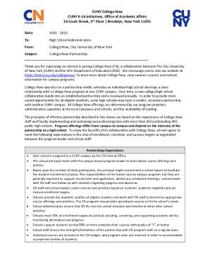 Fillable Online College Now Program Form - CUNY K16 Initiatives Fax ...