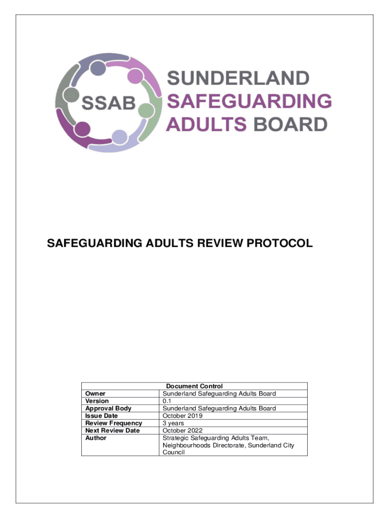 Fillable Online SAFEGUARDING ADULTS REVIEW PROTOCOL Fax Email Print ...