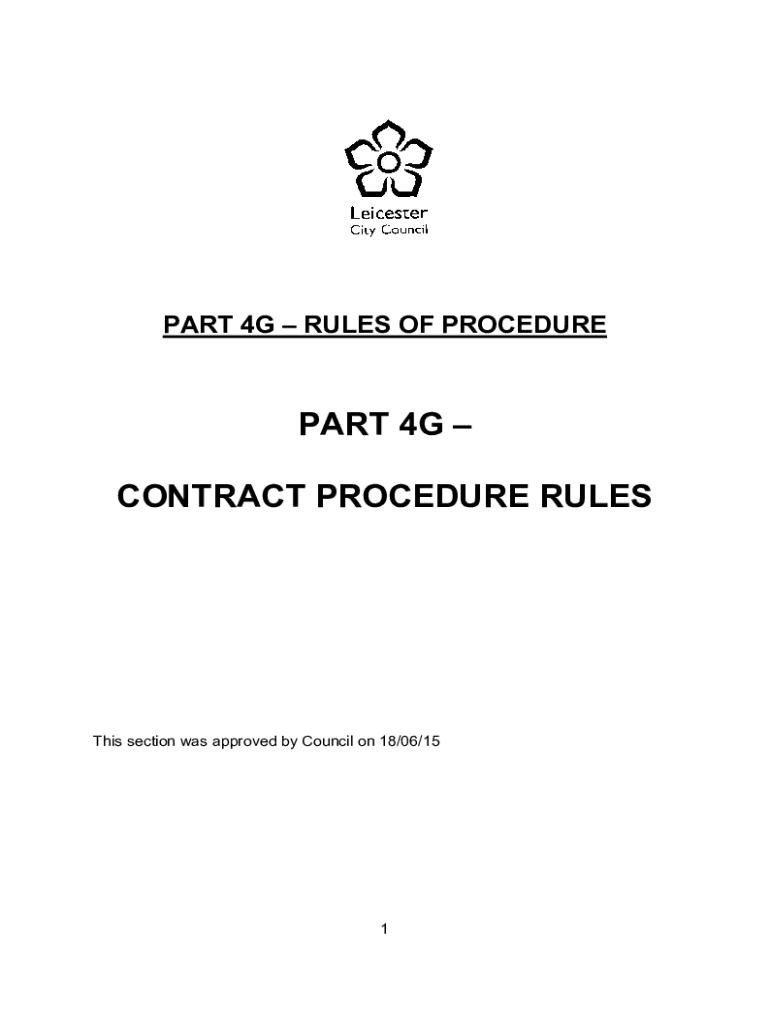 Fillable Online PART 4G RULES OF PROCEDURE Fax Email Print - pdfFiller