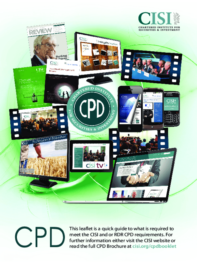 Fillable Online Update to the CISI's Code of Conduct and mandatory CPD ...