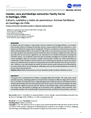 Fillable Online Gender, care and kinships networks: Family forms in ...