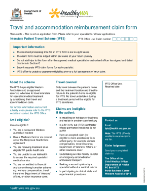 Fillable Online Travel and accommodation reimbursement claim formHealth ... Fax Email Print ...