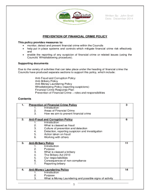 Fillable Online prevention of financial crime policy - Mid Suffolk ...