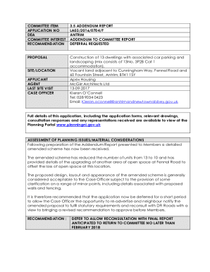 Fillable Online antrimandnewtownabbey gov COMMITTEE ITEM 3.5 ADDENDUM ...
