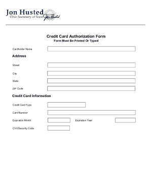 Fillable Online Credit Card Authorization Form - cloudfront.net Fax ...