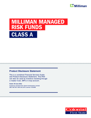 Fillable Online Product Disclosure Statements Fax Email Print - pdfFiller