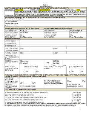 Fillable Online SCM-Bid documents SBD 1 - Public Protector South Africa ...