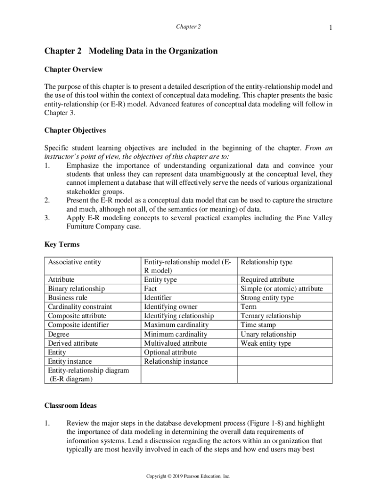 Fillable Online Database Lesson 4 Of 8 Data Modeling And The Er Model Fax Email Print Pdffiller