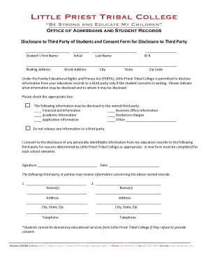 Fillable Online AUTHORIZATION TO RELEASE EDUCATION RECORDS TO ... Fax ...