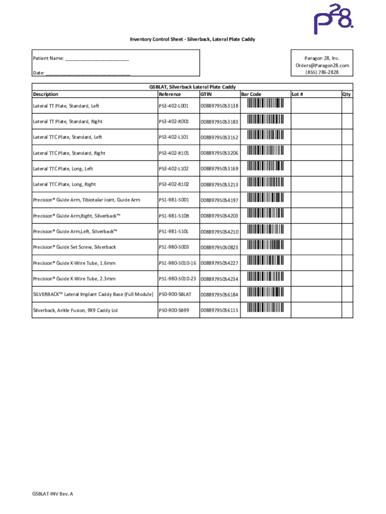 Fillable Online Silverback Span Plate Surgical Technique Guide - Paragon 28 Fax Email Print ...