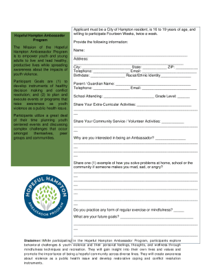 Fillable Online Disclaimer: While participating in the Hopeful Hampton ...