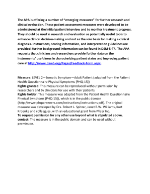 Fillable Online DSM-5 cross-cutting symptom measures: a step towards ...