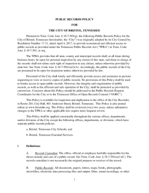 Fillable Online PUBLIC RECORDS REQUEST FORM - Bristol, TN Fax Email ...
