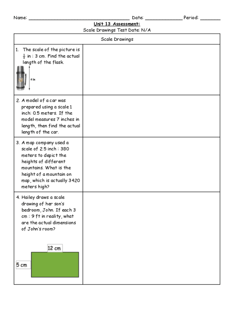 Fillable Online SG Unit 13 Assessment Scale Drawings Fax Email Print ...