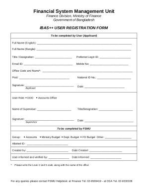 iBAS-User-Registration--v2 - Finance Division, Ministry of ... Doc Template | pdfFiller