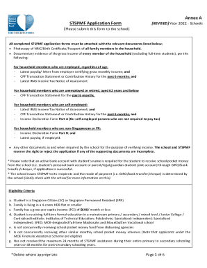 Fillable Online tampinespri moe edu Annex A STSPMF Application Form ...