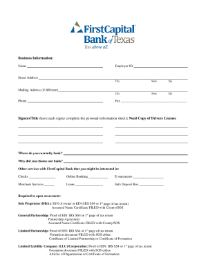 Fillable Online GCB Account Opening Form Fax Email Print - pdfFiller