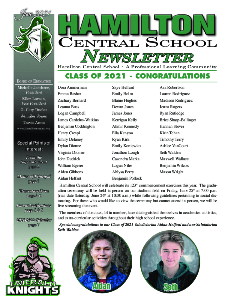 Fillable Online Pupil Personnel Office - Hamilton Central School ...