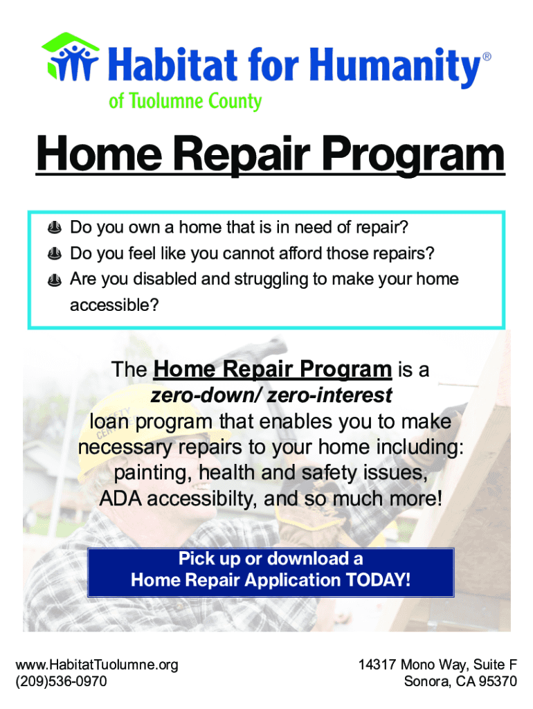 Fillable Online Home Repair Application MASTER 22.docx Fax Email Print ...