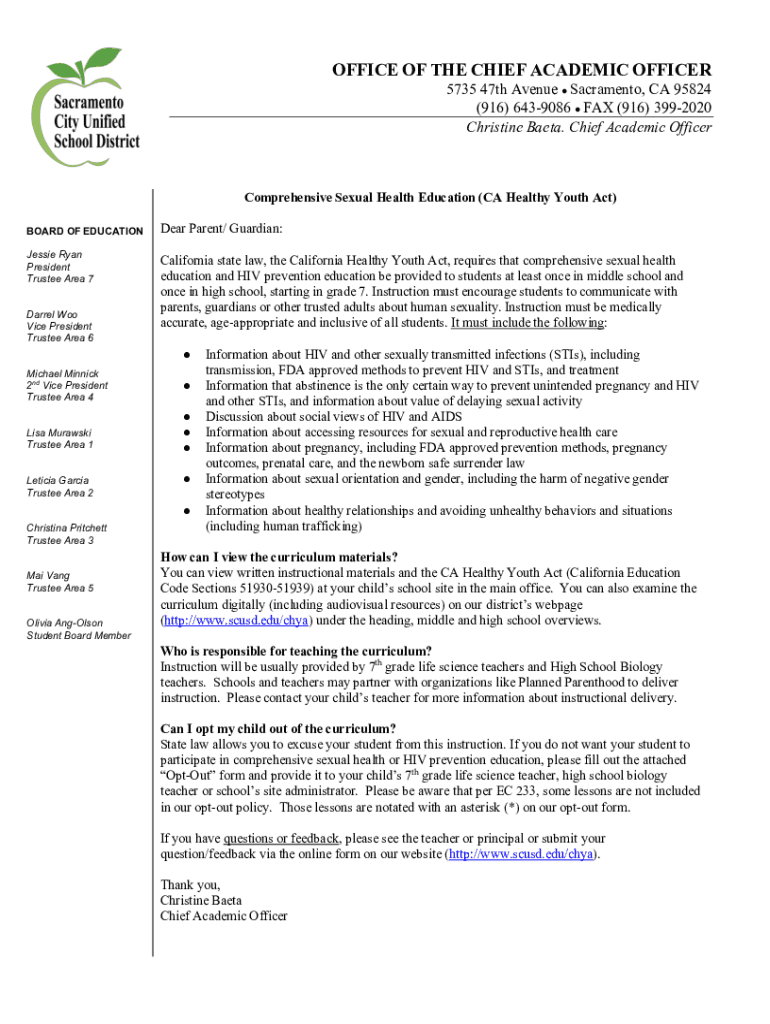 Fillable Online Sexual Health Letter and Opt-Out SCUSD 19-20 (final ...