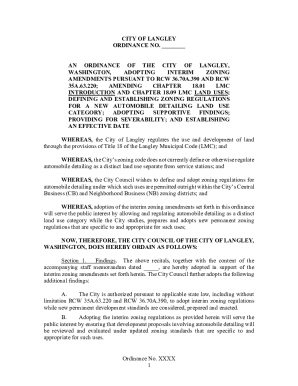 Fillable Online Chapter 35a.63 RCW: PLANNING AND ZONING IN CODE ... Fax ...