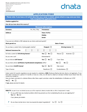 Fillable Online Application Form - Dnata - Fill and Sign Printable ...