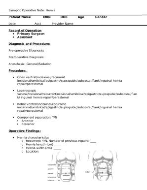 Implementation of a synoptic operative note for abdominal ... Doc ...