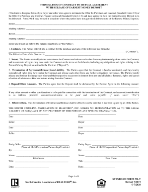 Fillable Online Free Release of Earnest Money Form - PDFWord - eForms ...
