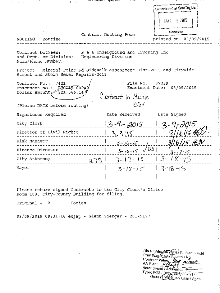 Fillable Online Contract Routing Formsimmons Internal Fax Email Print Pdffiller