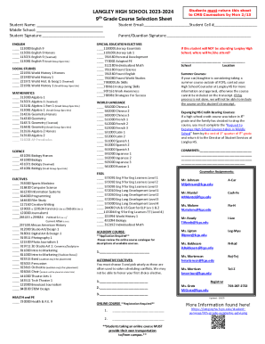Fillable Online 8th Grade Course Selection Worksheet - Issuu Fax Email ...