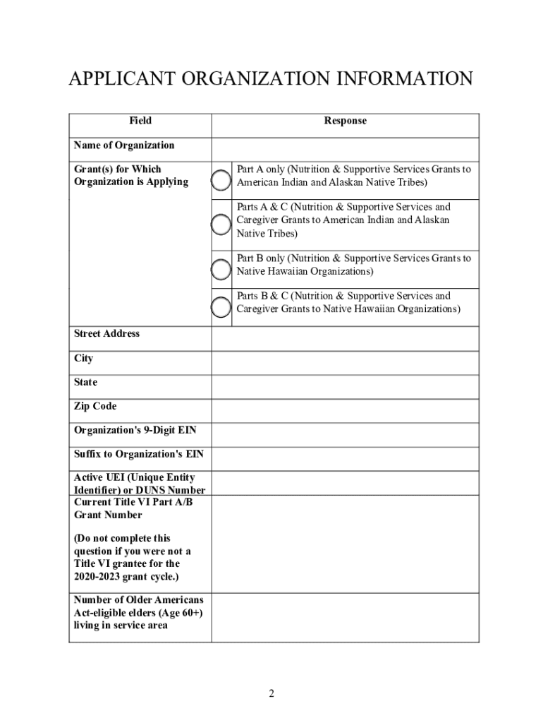 Fillable Online OMB Control Number: 0985-0064 Fax Email Print - pdfFiller