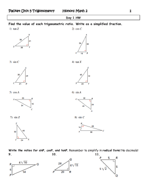 Fillable Online Finding trig ratios as fractions and decimals - YouTube ...