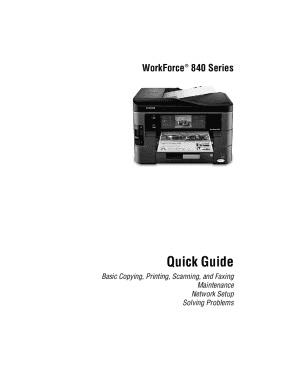 Fillable Online WorkForce 840 Series - Quick Guide. This document ...
