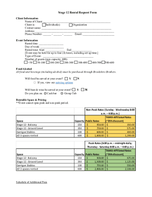 Fillable Online Stage 12 Rental Request Form Fax Email Print - pdfFiller