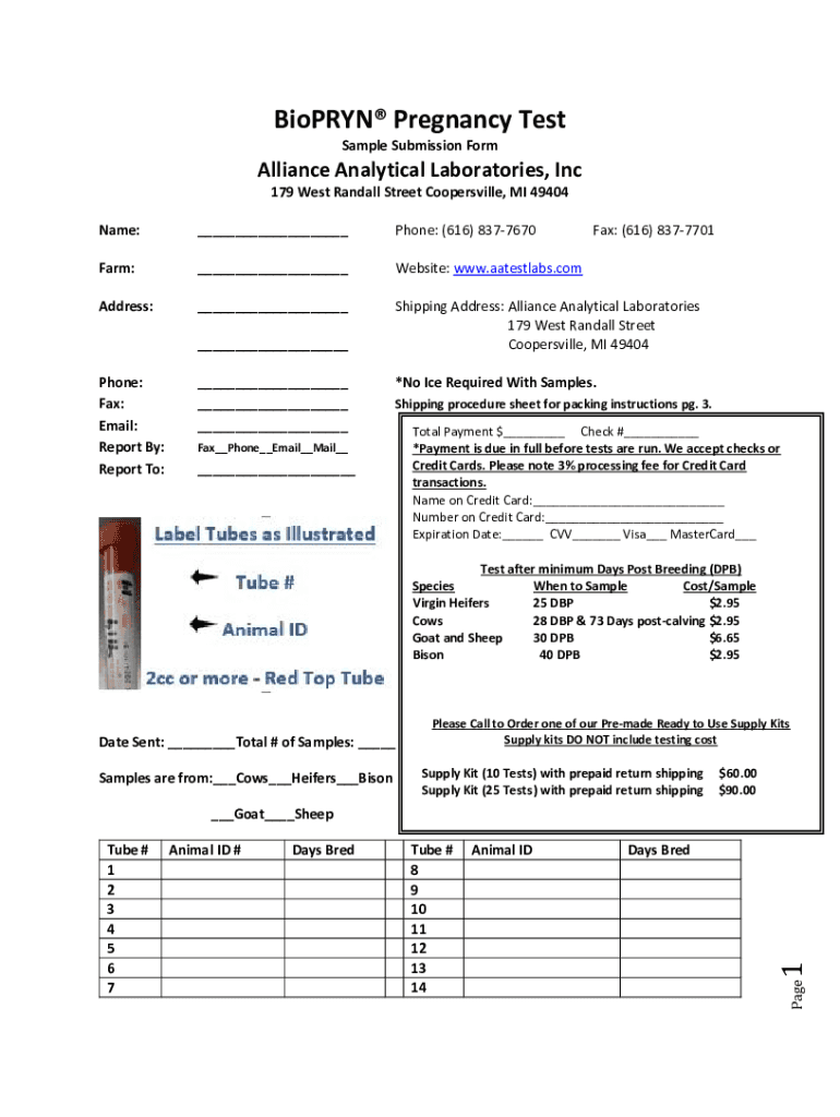 Fillable Online Sample Submission FormsGrand Rapids Laboratory Fax ...