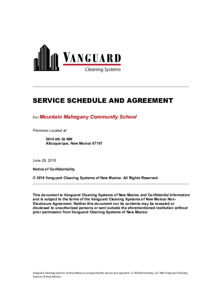 Fillable Online SERVICE SCHEDULE AND AGREEMENT Fax Email Print - pdfFiller