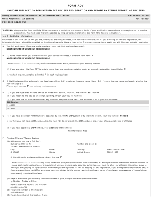 Fillable Online Morningstar Investment Services LLC Form ADV Part 3 Fax Email Print - pdfFiller