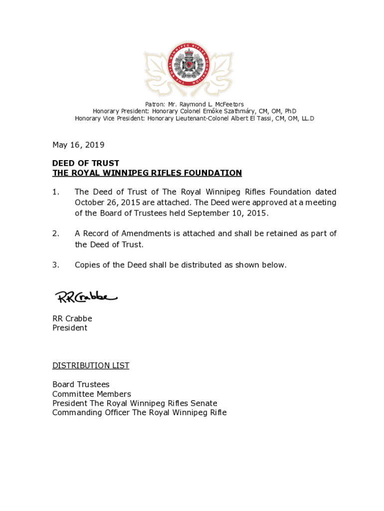 Fillable Online Foundation - Deed of Trust.docx Fax Email Print - pdfFiller