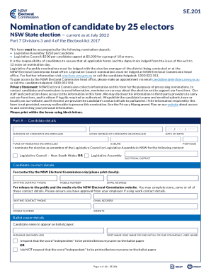 Fillable Online Elections and the electoral system - Parliament of ...