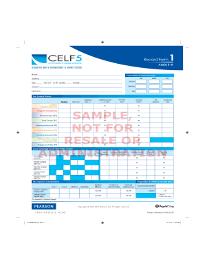 Fillable Online SAMPLE, NOT FOR RESALE OR ADMINISTRATION Fax Email ...