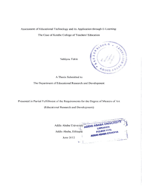 Fillable Online Assessment of Educational Technology and its Application through ... Fax Email ...