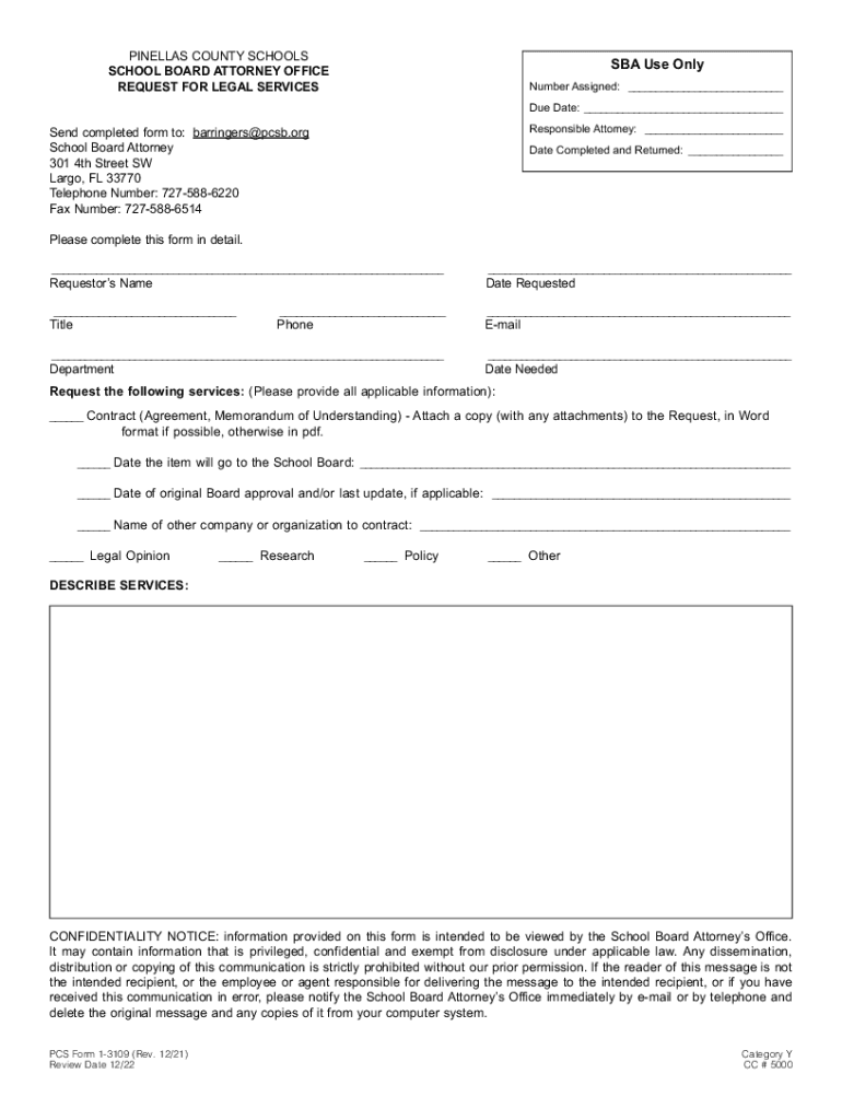 Fillable Online PCS Form 1-3109 Fax Email Print - pdfFiller