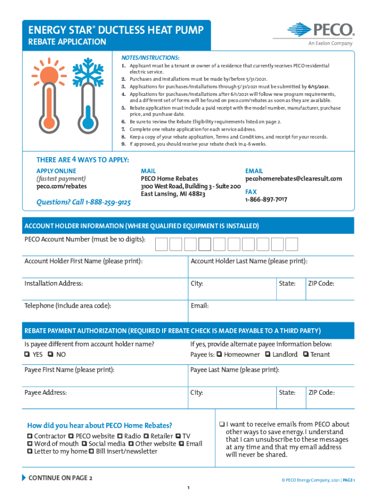 Fillable Online ENERGY STAR Certified Ductless Mini-Split Heat Pumps Fax Email Print - pdfFiller