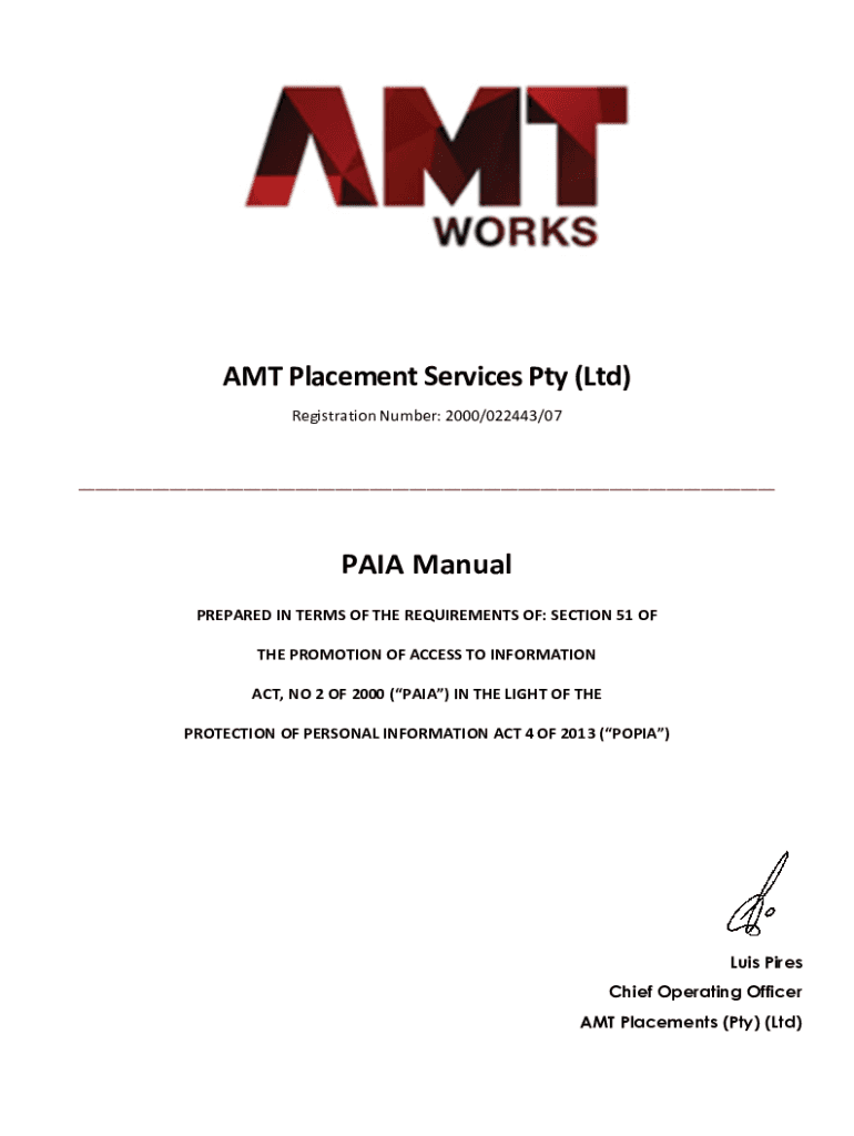 Fillable Online AMT Placement Services Pty (Ltd) Fax Email Print - pdfFiller