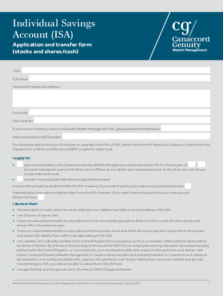 Fillable Online Forms - Canaccord Genuity Fax Email Print - pdfFiller