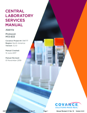 Fillable Online central laboratory services manual - Clinical Trials Portal Fax Email Print ...