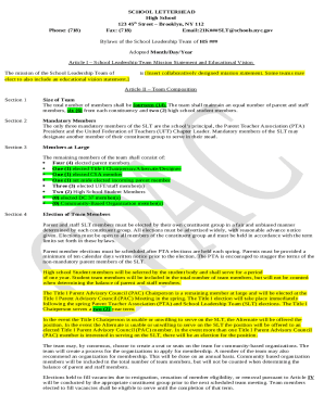 SLT By-Laws Doc - Bedford Academy High School Doc Template | pdfFiller
